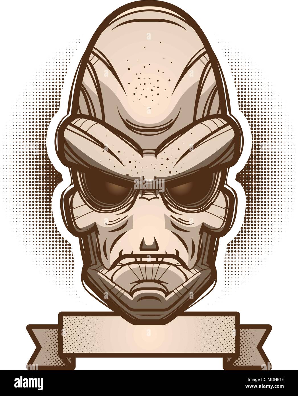 An illustration of an alien with banner Stock Vector Image & Art - Alamy