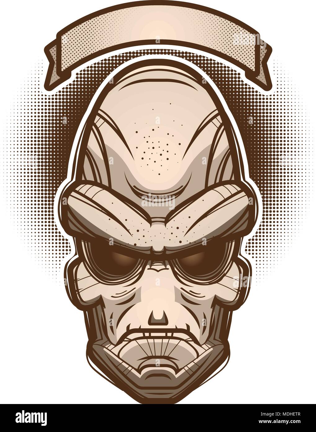 An illustration of an alien with banner Stock Vector Image & Art - Alamy