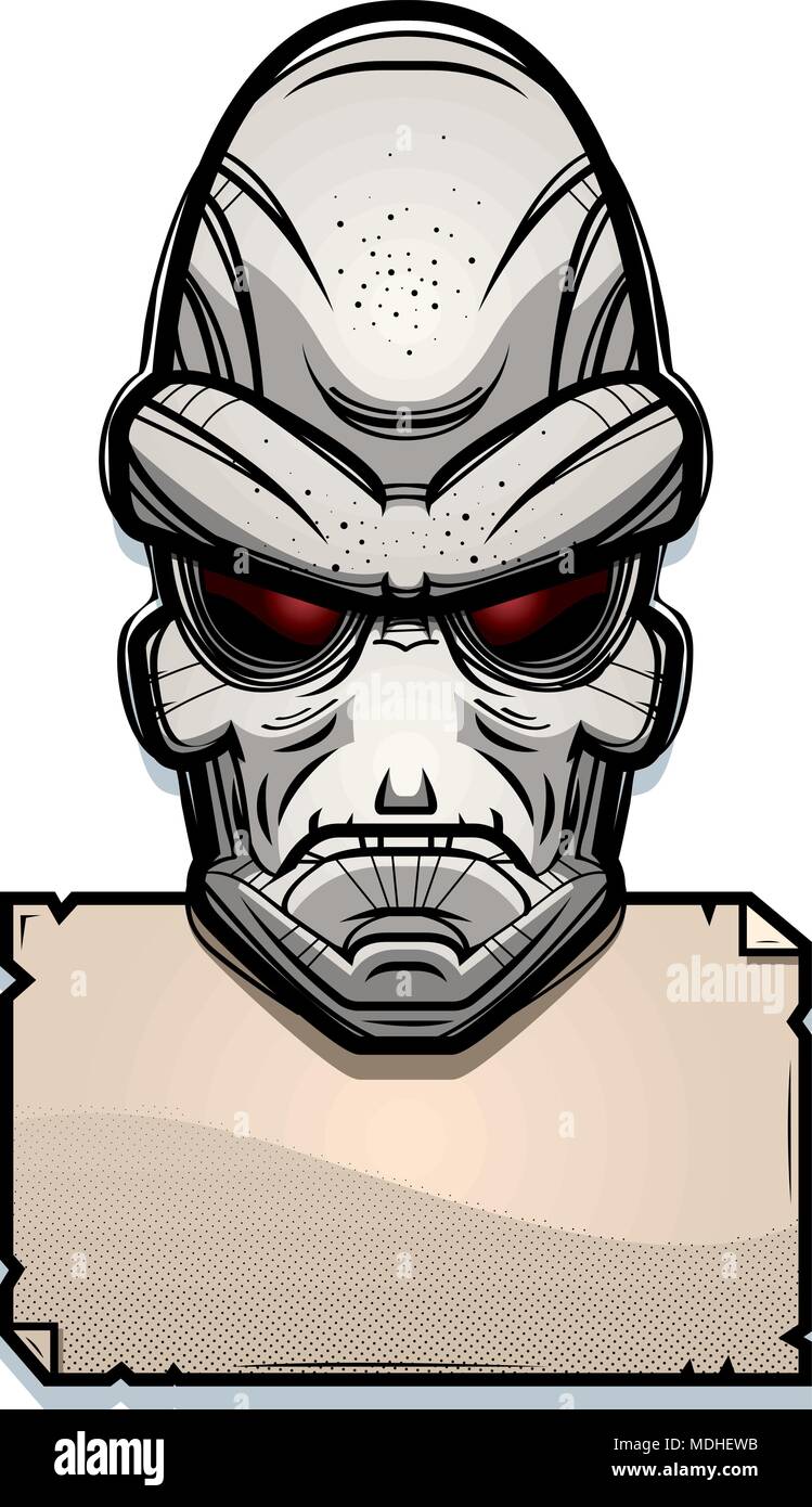 An illustration of an alien with a paper sign Stock Vector Image & Art ...