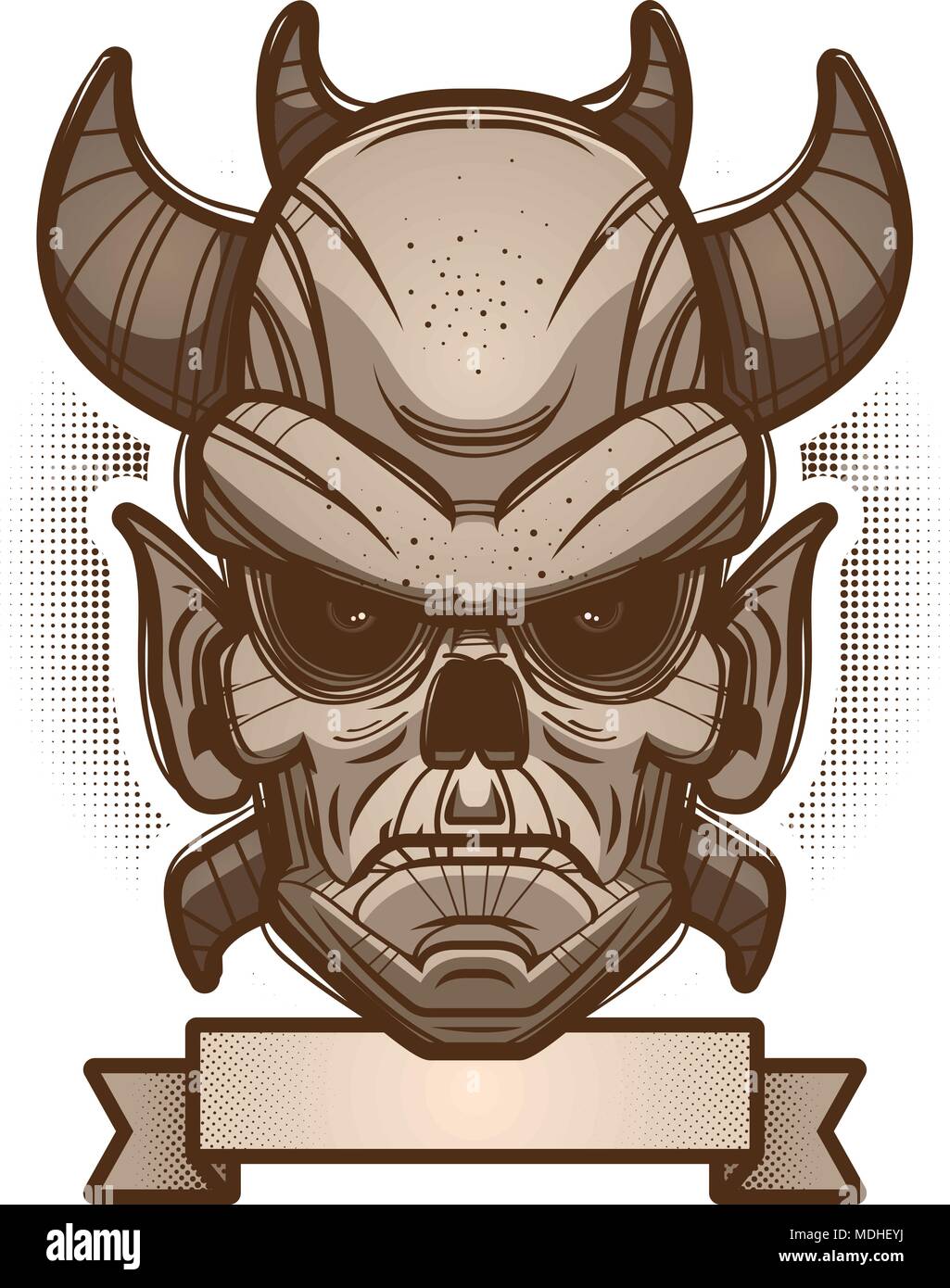 An illustration of a demon with banner Stock Vector Image & Art - Alamy