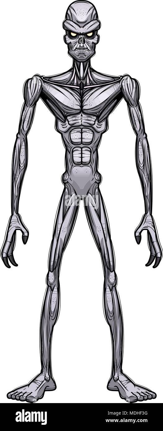 A cartoon illustration of an evil looking ghoul Stock Vector Image ...