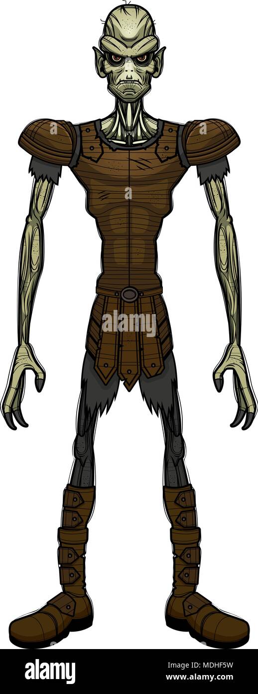 A cartoon illustration of an evil looking goblin Stock Vector Image ...