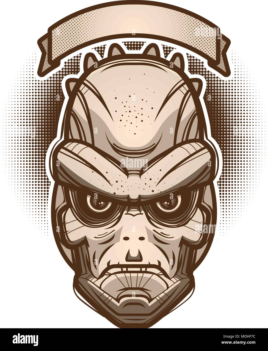 An illustration of a lizard man with banner Stock Vector Image & Art ...