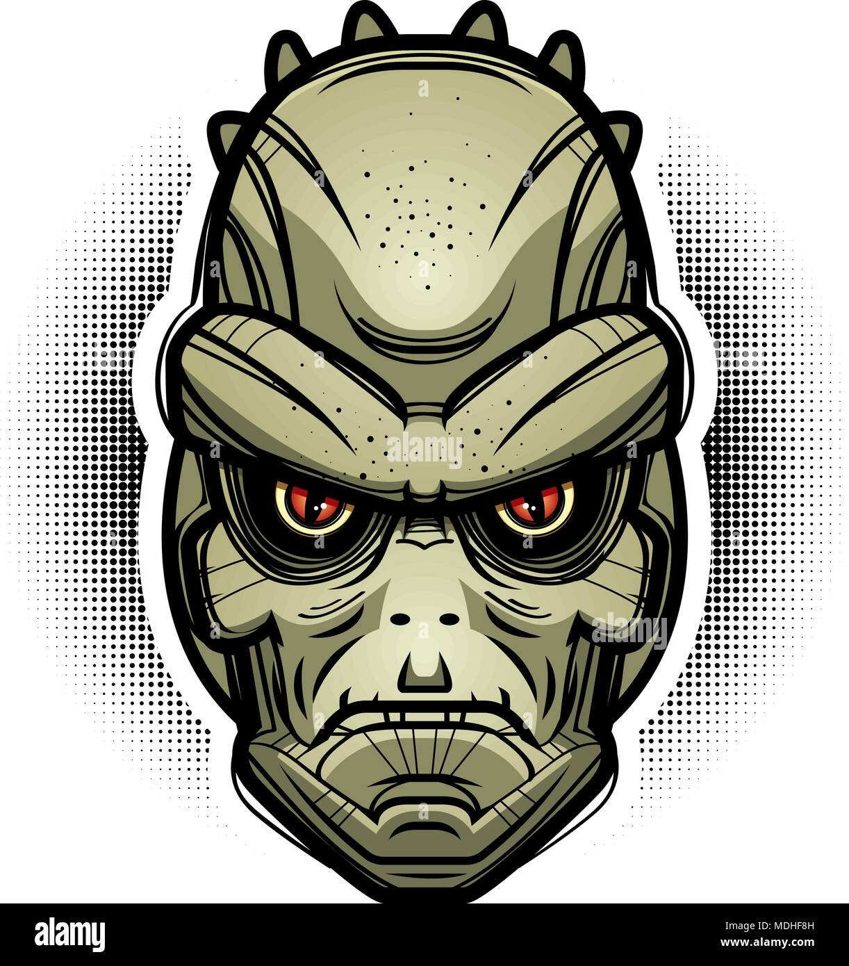 An illustration of a lizard man looking evil Stock Vector Image & Art ...