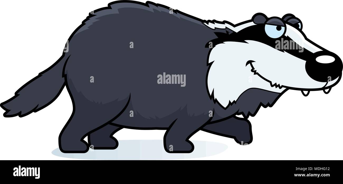 A cartoon illustration of a badger stalking Stock Vector Image & Art ...
