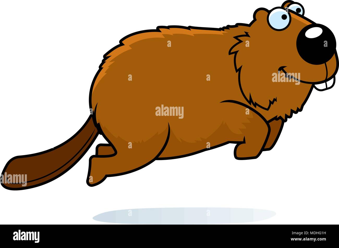 A cartoon illustration of a beaver jumping Stock Vector Image & Art - Alamy