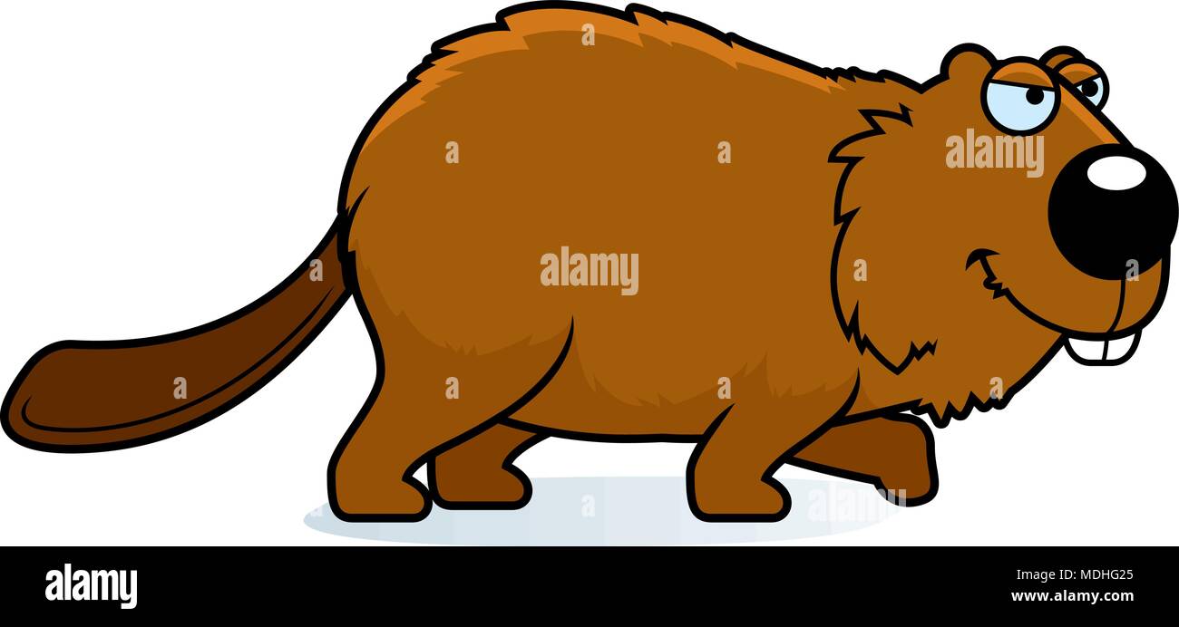 A cartoon illustration of a beaver stalking Stock Vector Image & Art ...