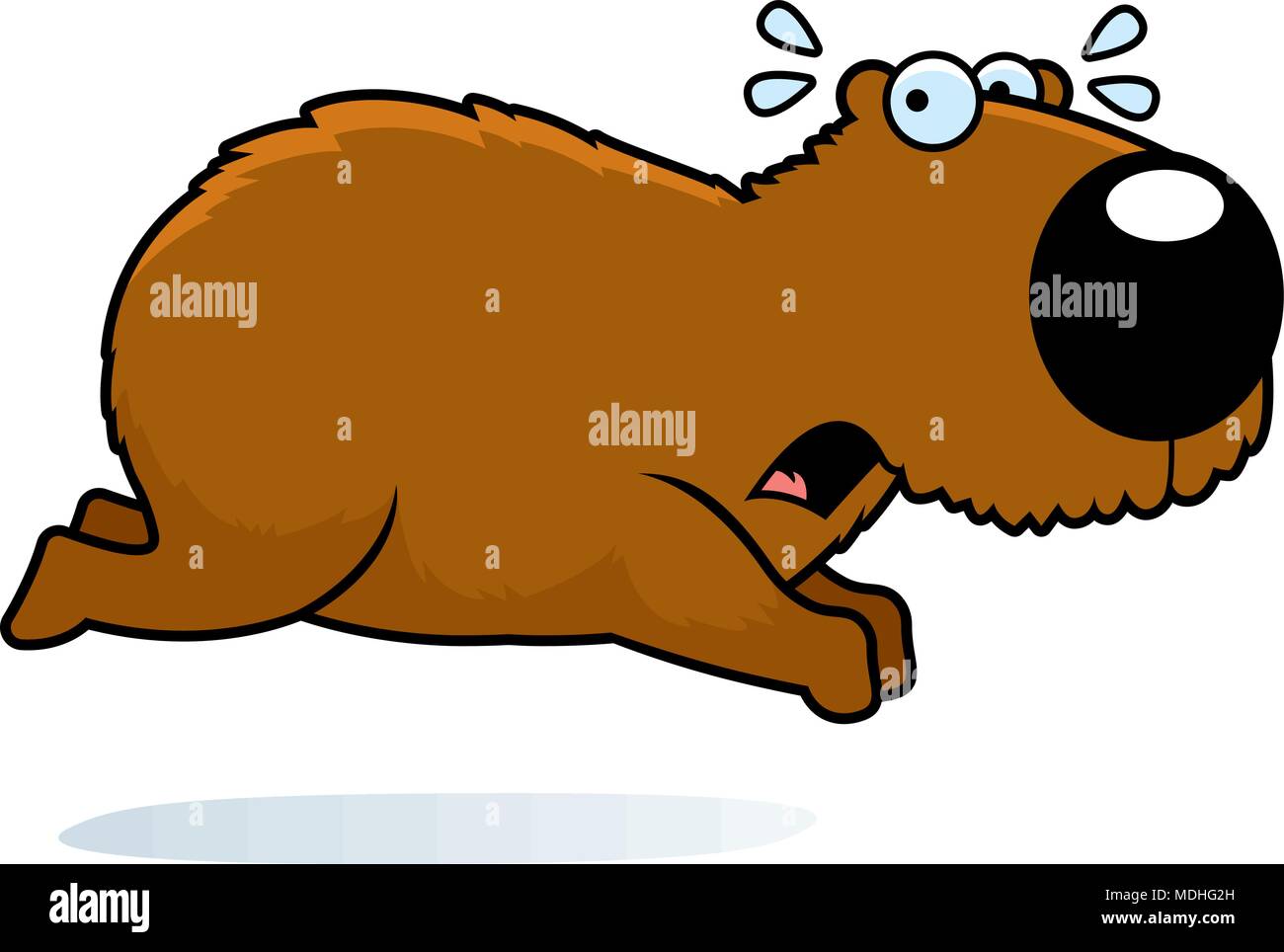 A cartoon illustration of a capybara running away Stock Vector Image ...