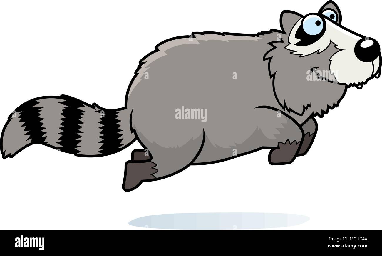 A cartoon illustration of a raccoon jumping Stock Vector Image & Art ...