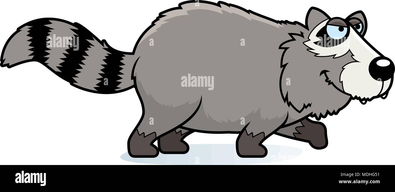 A cartoon illustration of a raccoon stalking Stock Vector Image & Art ...