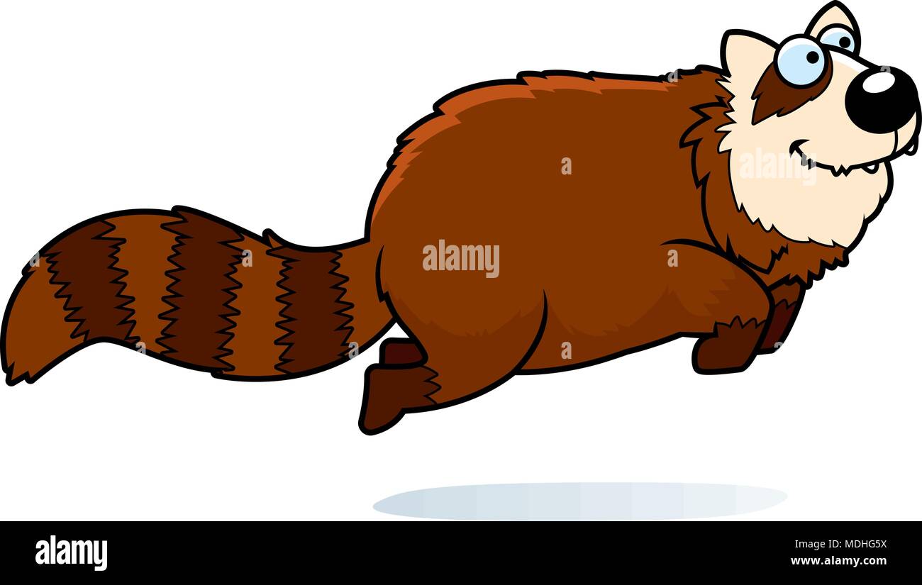 A cartoon illustration of a red panda jumping Stock Vector Image & Art ...