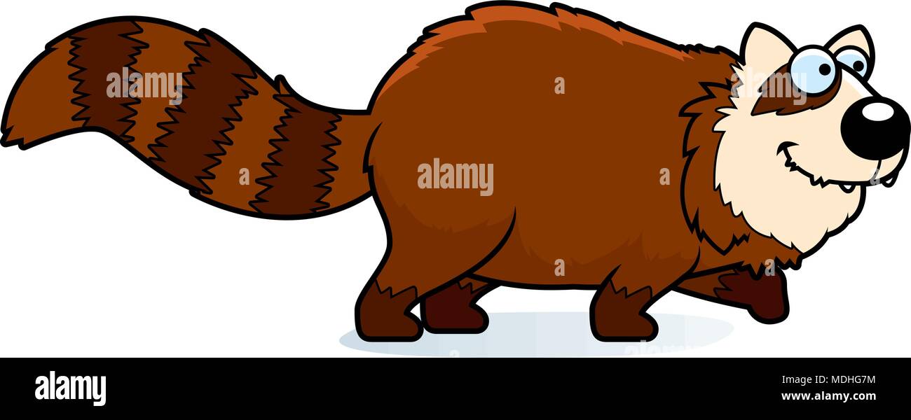 A cartoon illustration of a red panda walking Stock Vector Image & Art ...