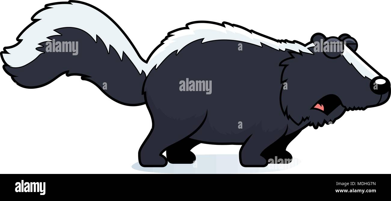 A cartoon illustration of a skunk howling Stock Vector Image & Art - Alamy