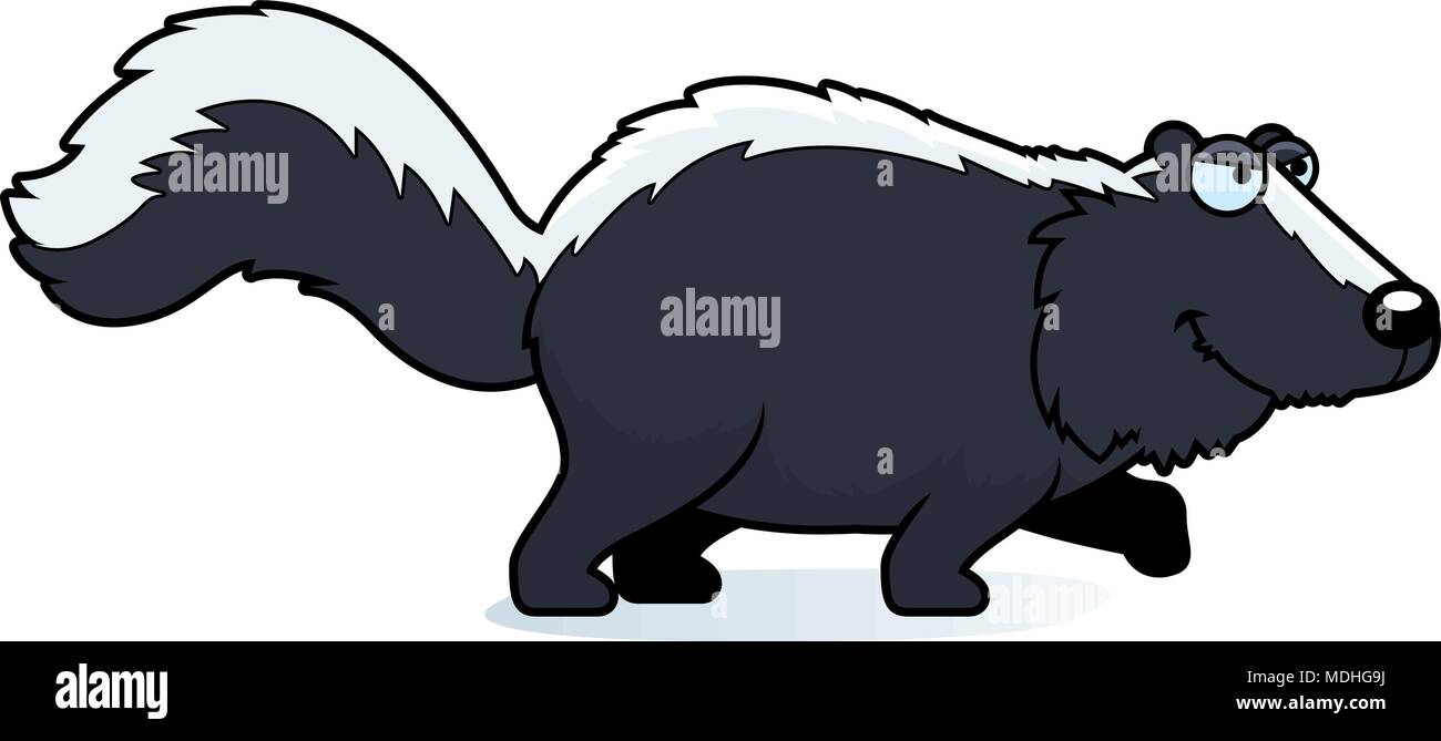 A cartoon illustration of a skunk stalking Stock Vector Image & Art - Alamy