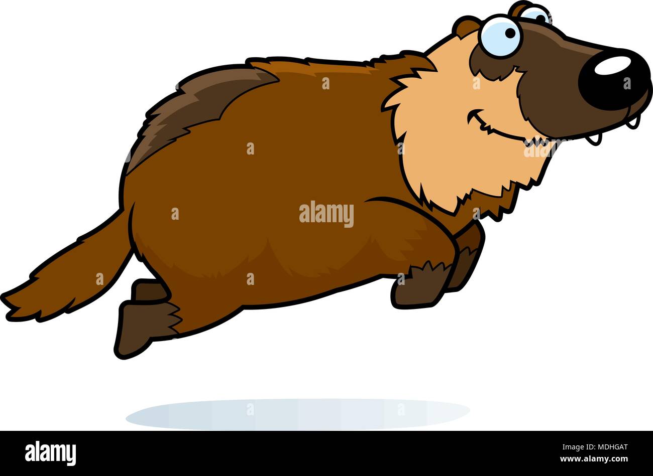 A cartoon illustration of a wolverine jumping Stock Vector Image & Art ...