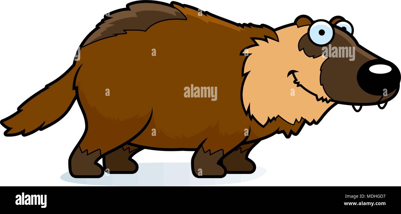 Wolverine animal cartoon illustration hi-res stock photography and ...