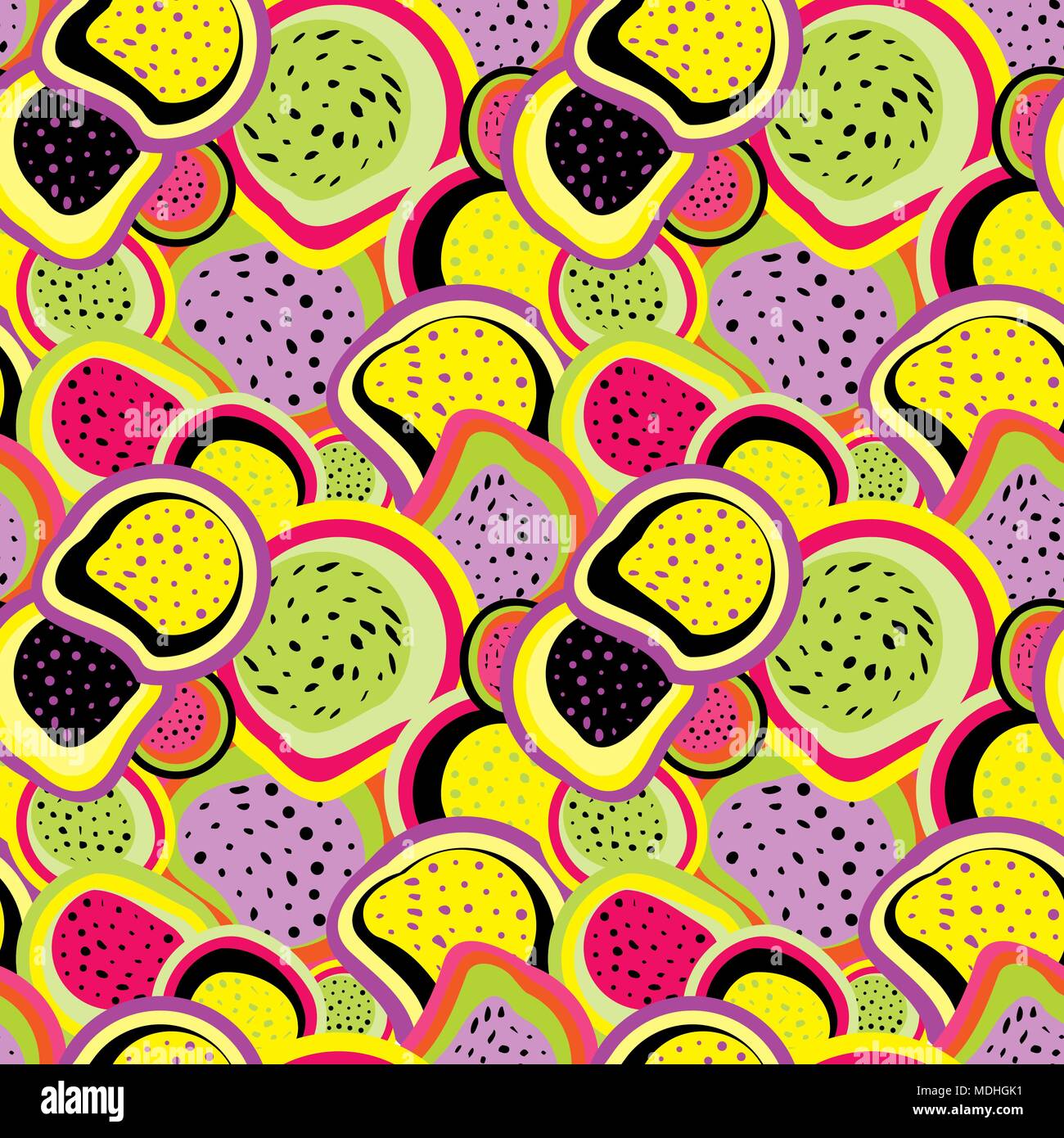 Abstract colored seamless pattern from a variety of shapes Stock Vector ...