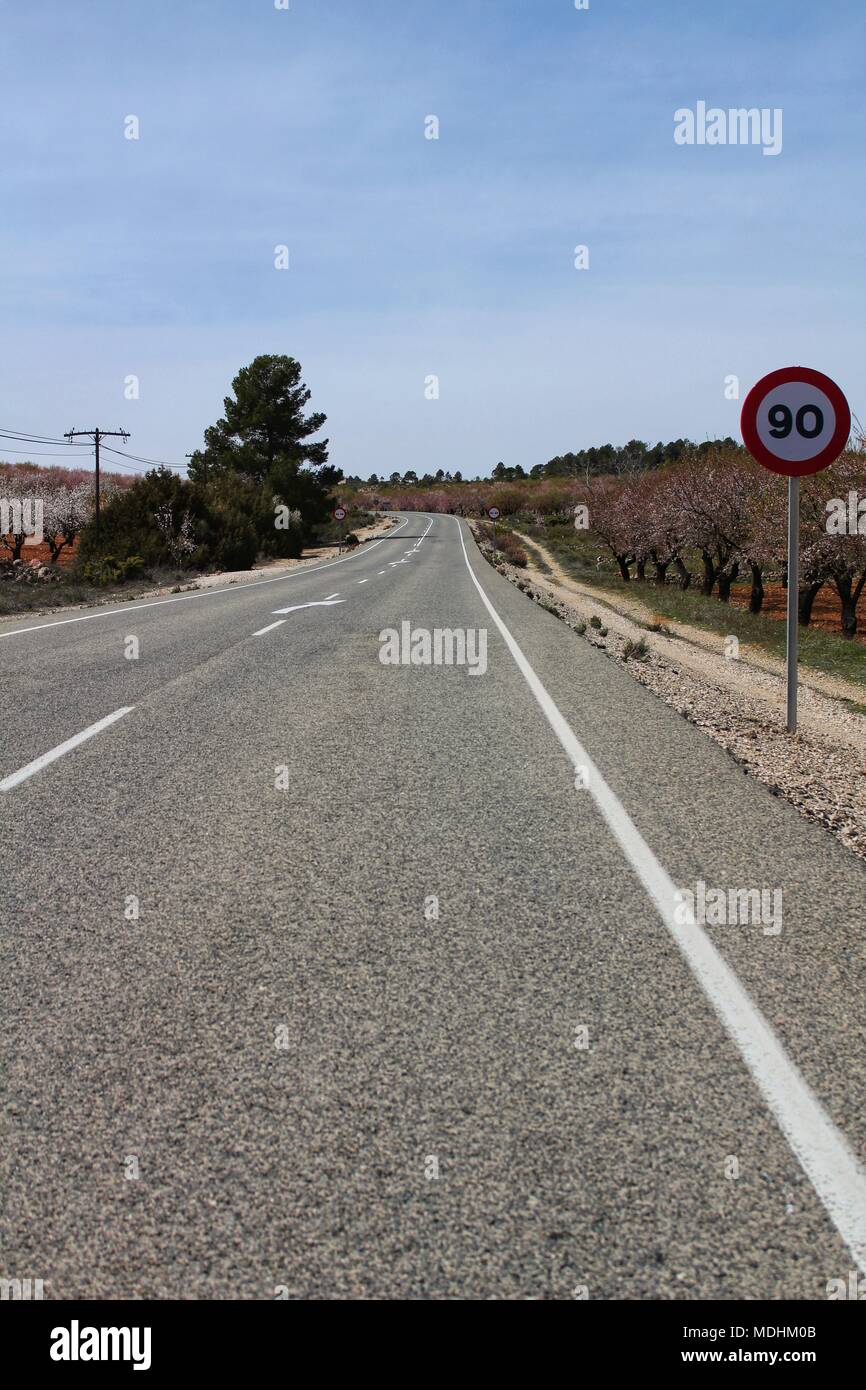 Roadway sign in spain hi-res stock photography and images - Alamy