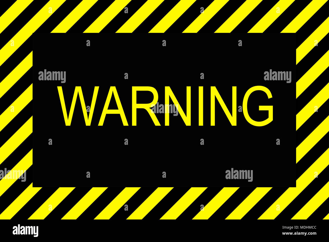 Abstract Warning sign with Yellow stripes Stock Photo - Alamy