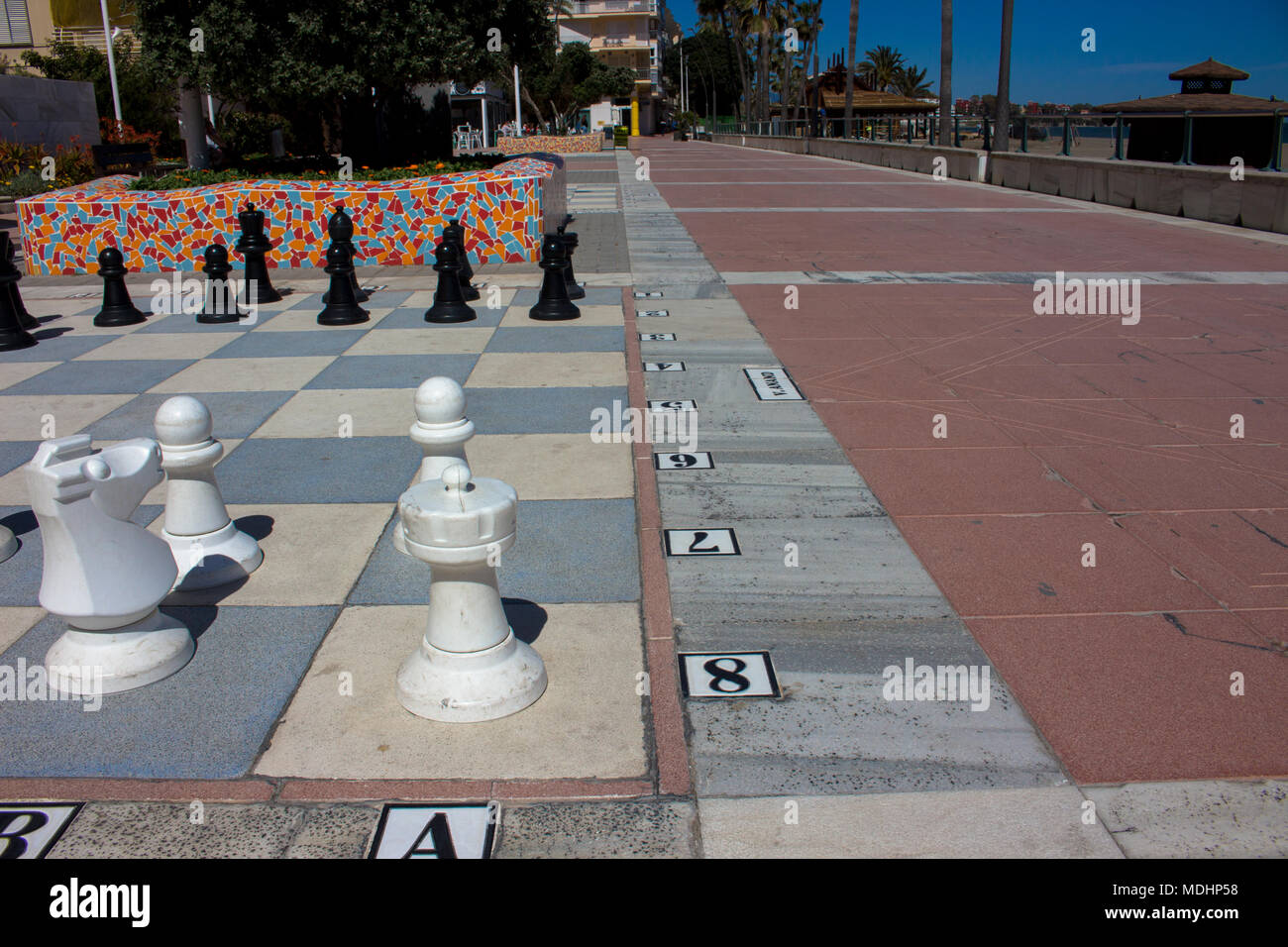 Chess. Chess in the street of Estepona. Malaga, Costa del Sol ...