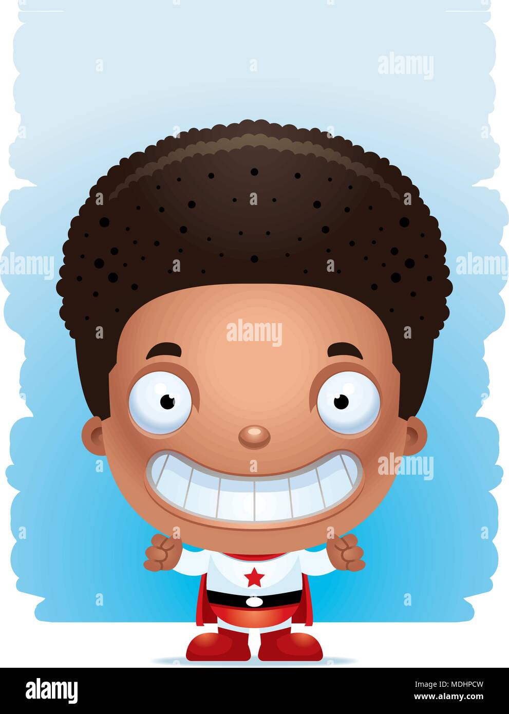 A cartoon illustration of a boy superhero smiling Stock Vector Image ...