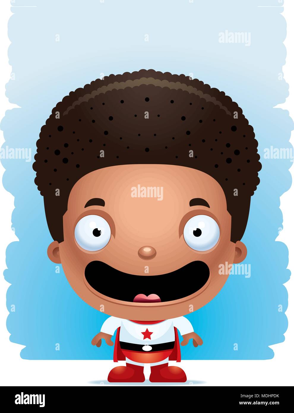 A cartoon illustration of a boy superhero smiling Stock Vector Image ...
