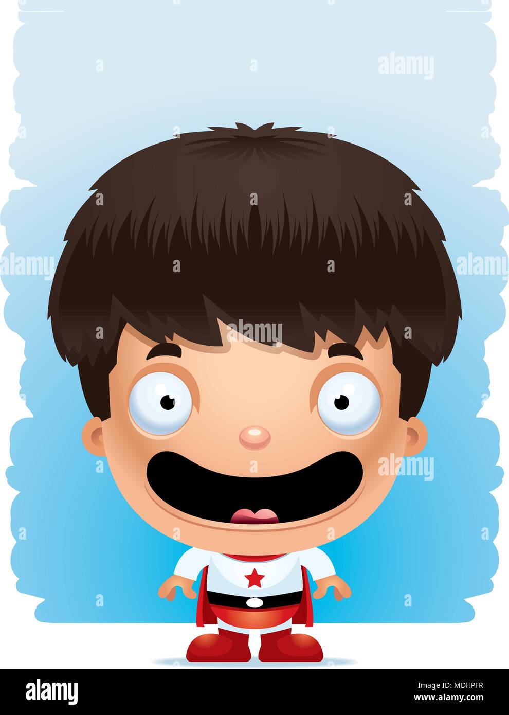 A cartoon illustration of a boy superhero smiling Stock Vector Image ...