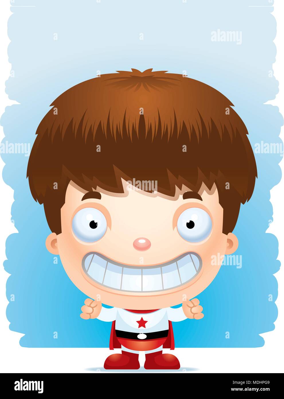 A cartoon illustration of a boy superhero smiling Stock Vector Image ...