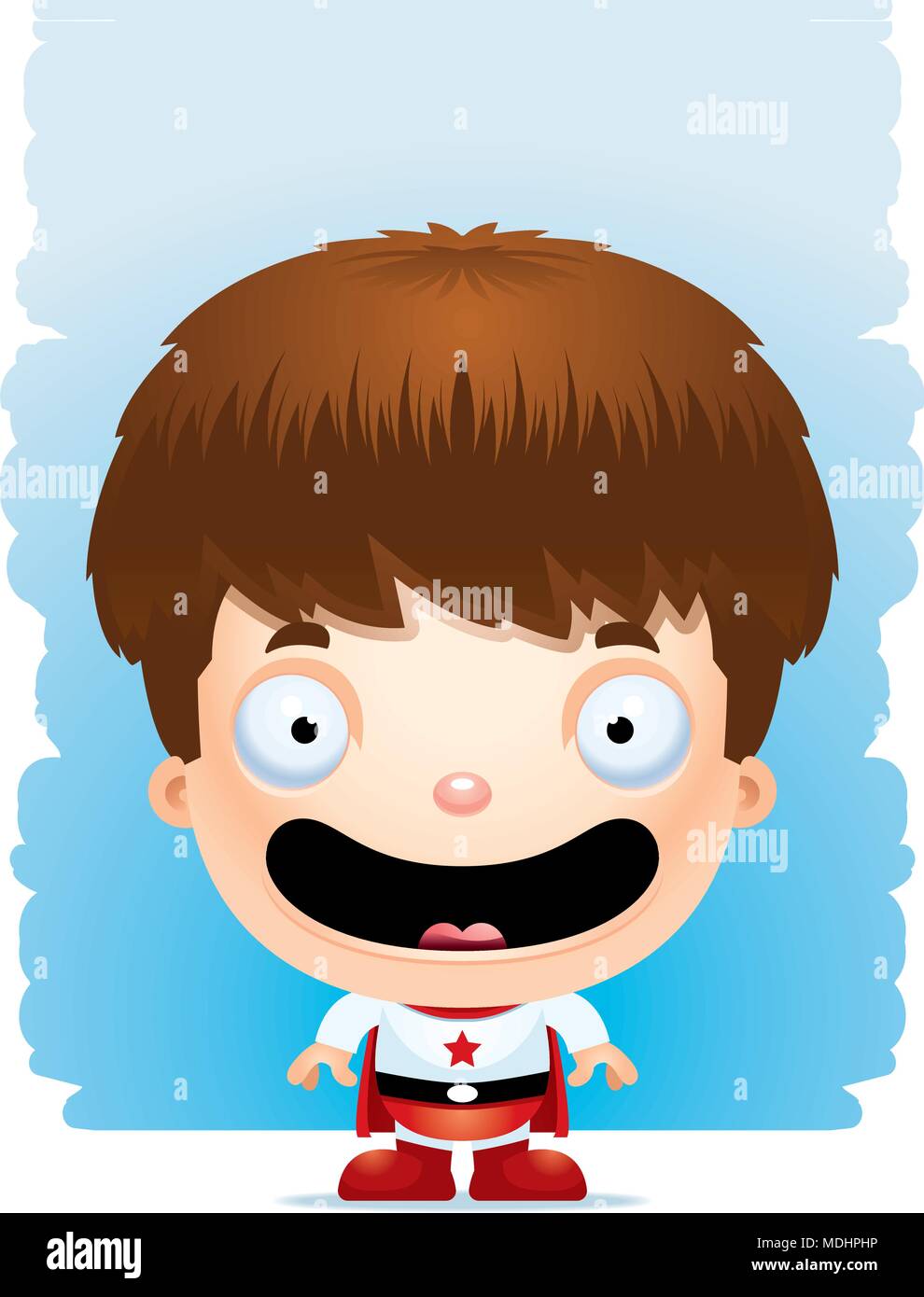A cartoon illustration of a boy superhero smiling Stock Vector Image ...