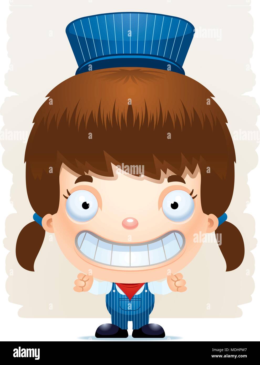 Girl train conductor Stock Vector Images - Alamy