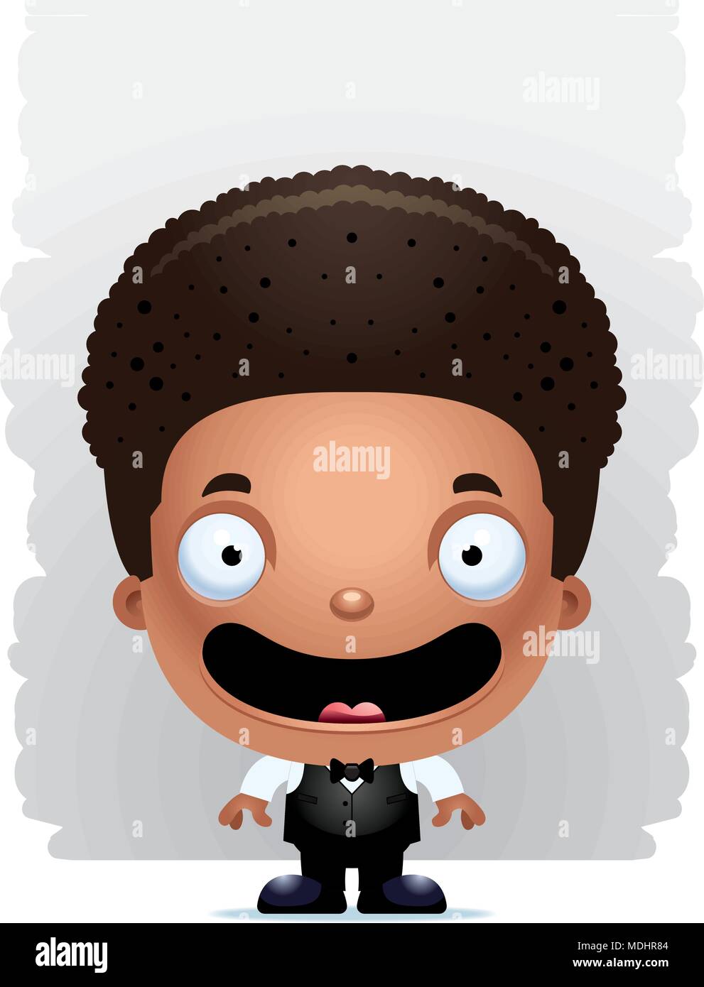 A cartoon illustration of a boy waiter smiling Stock Vector Image & Art ...