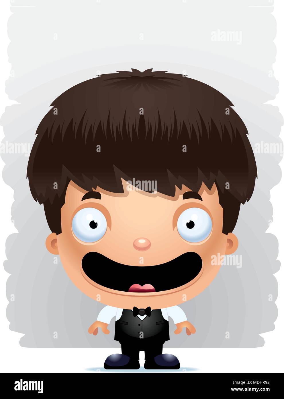 A cartoon illustration of a boy waiter smiling Stock Vector Image & Art ...