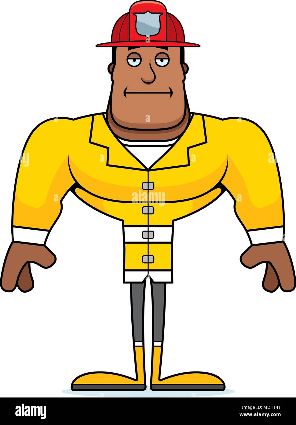 A cartoon firefighter looking bored Stock Vector Image & Art - Alamy