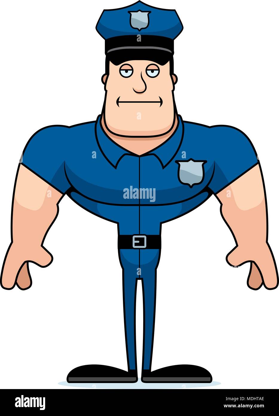 A cartoon police officer looking bored Stock Vector Image & Art - Alamy