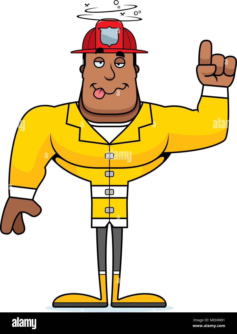 A cartoon firefighter looking drunk Stock Vector Image & Art - Alamy