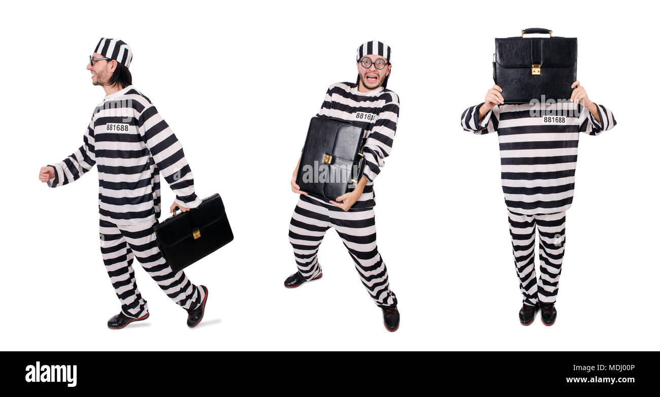 Prison inmate isolated on the white background Stock Photo - Alamy