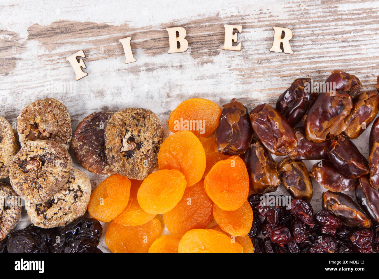 Fresh food containing vitamins and dietary fiber, natural sources of ...