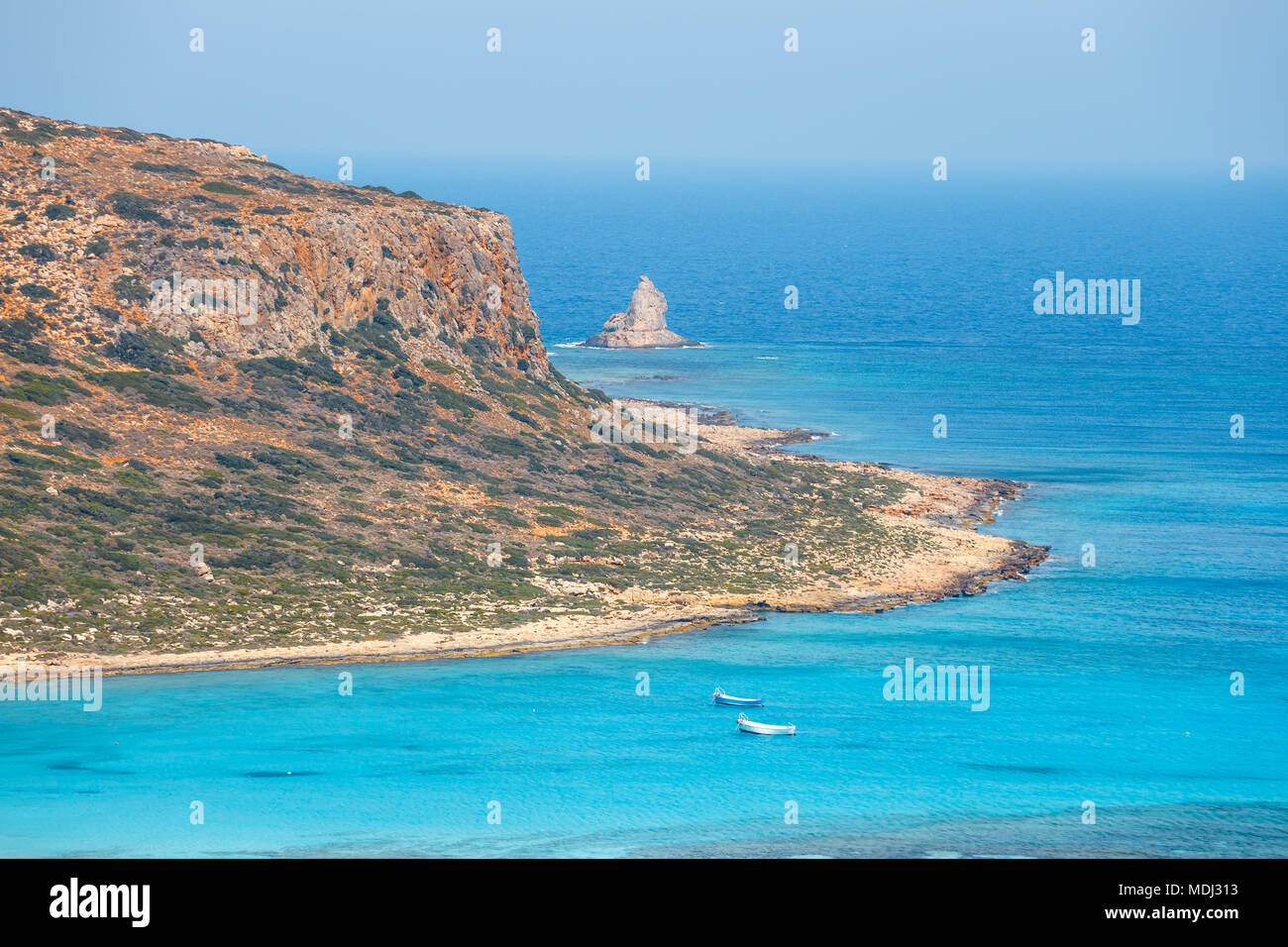 amazing scenery of Balos Beach in Crete Island, Greece Stock Photo - Alamy