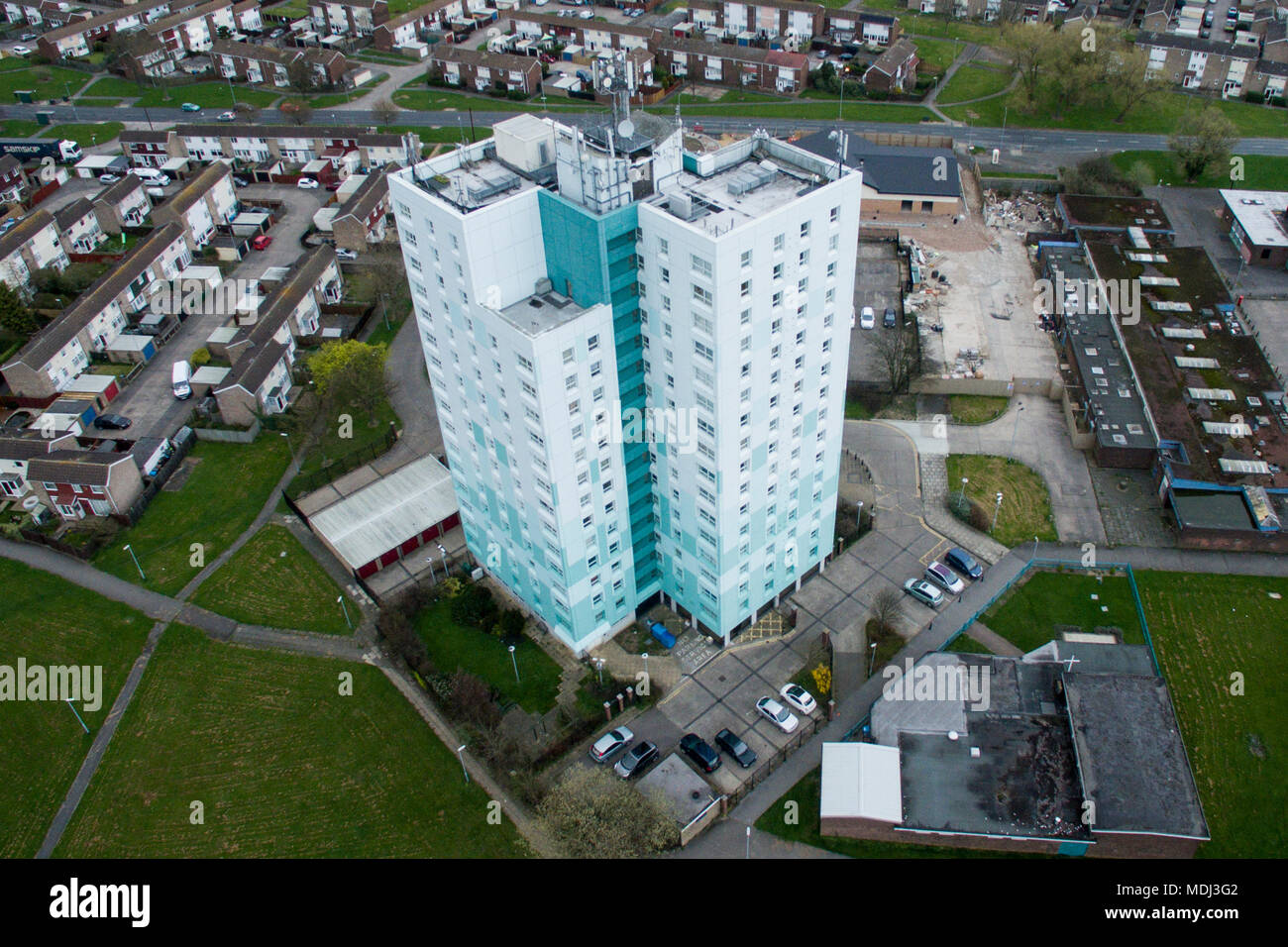 Modern social housing cladding hi-res stock photography and images - Alamy
