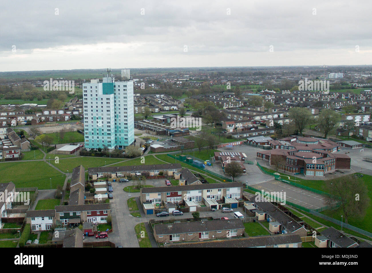 1960s High rise social housing with external cladding Stock Photo - Alamy