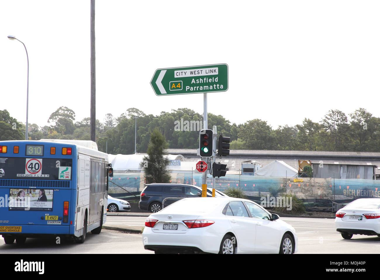 A4 City West Link road sign at the junction of The Crescent and City ...