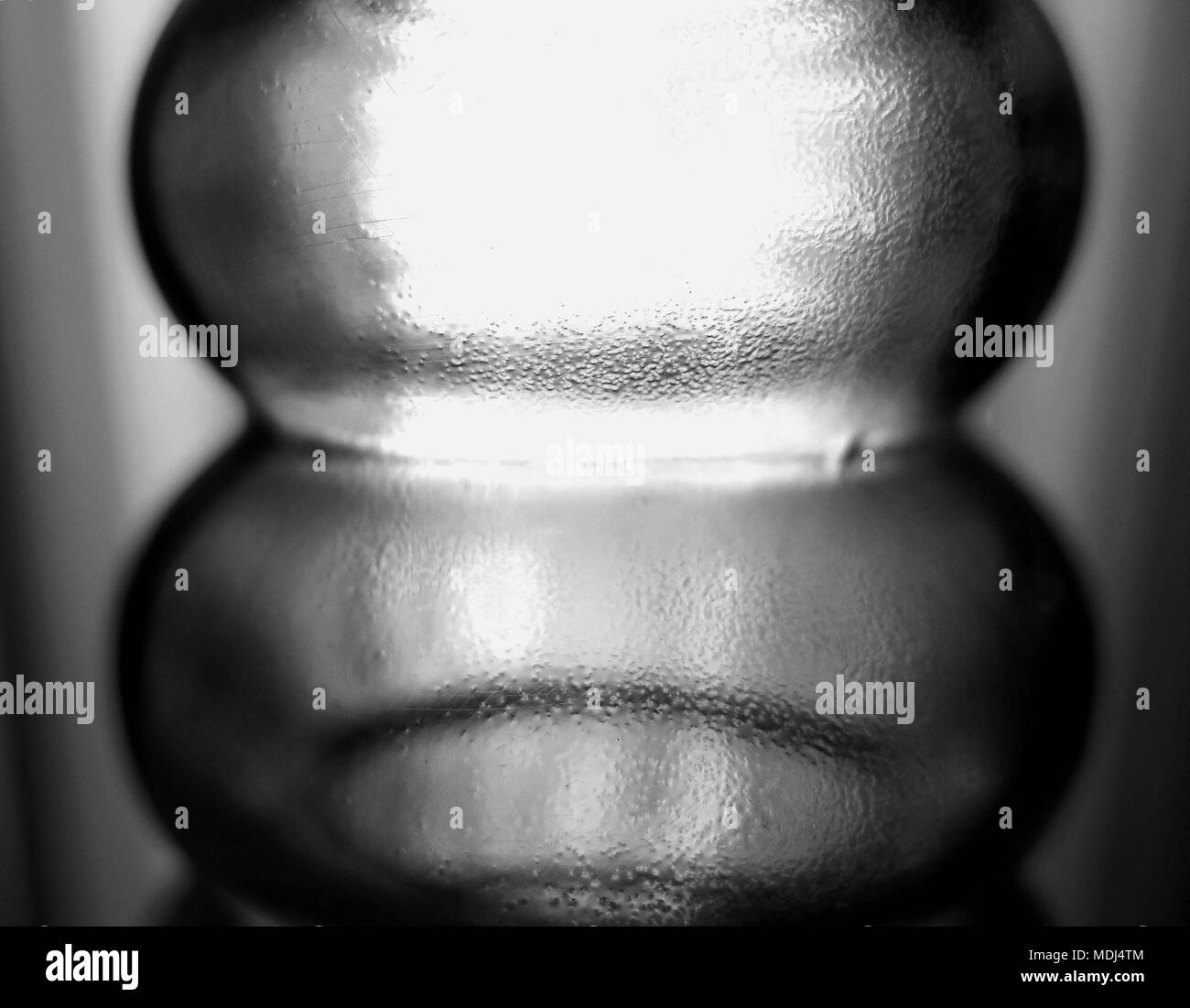 Close up photograph of glass bottle. Texture visible Stock Photo - Alamy