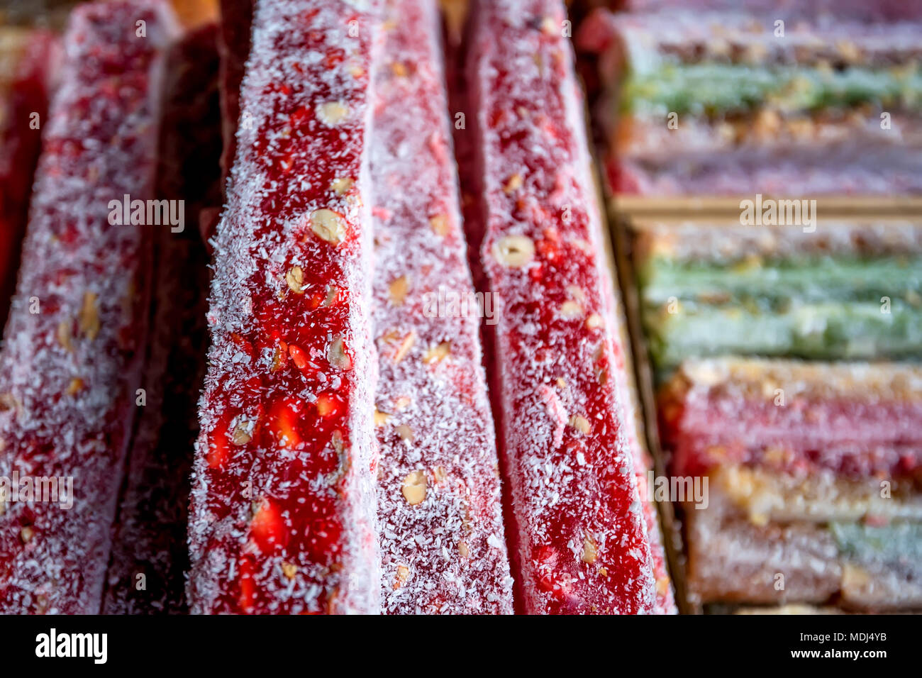 Assorted Turkish Delight bars Stock Photo - Alamy