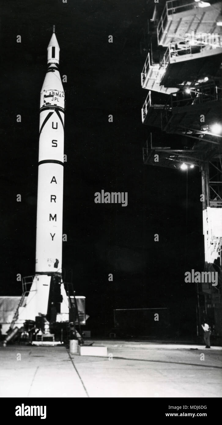American space research and development vehicle Jupiter C, 1950s Stock ...