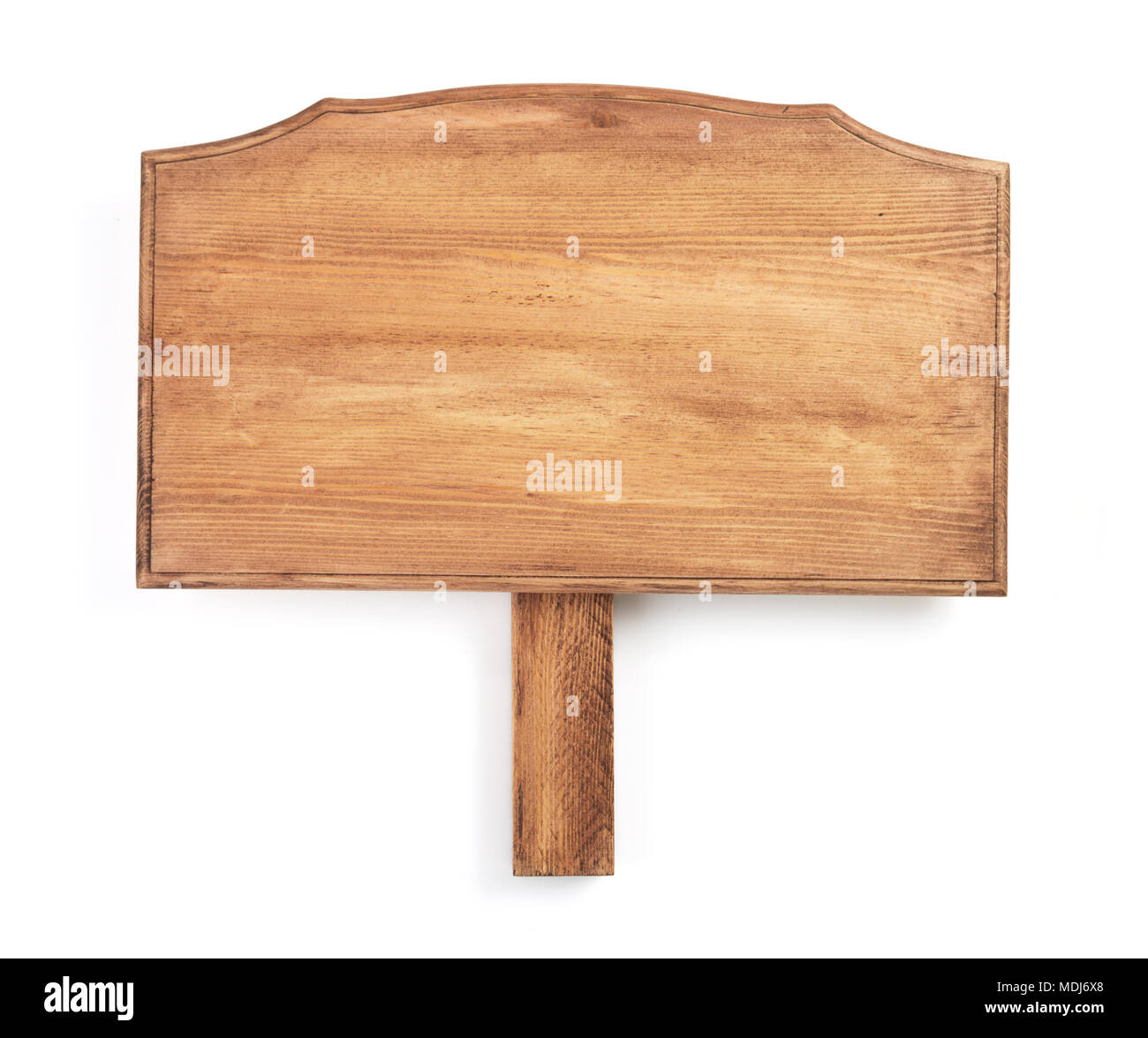 wooden sign board isolated on white background Stock Photo - Alamy