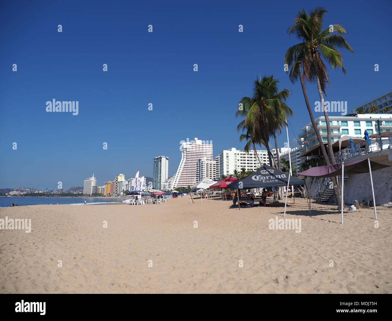 ACAPULCO, MEXICO NORTH AMERICA on MARCH 2018: Hotel buildings with two ...