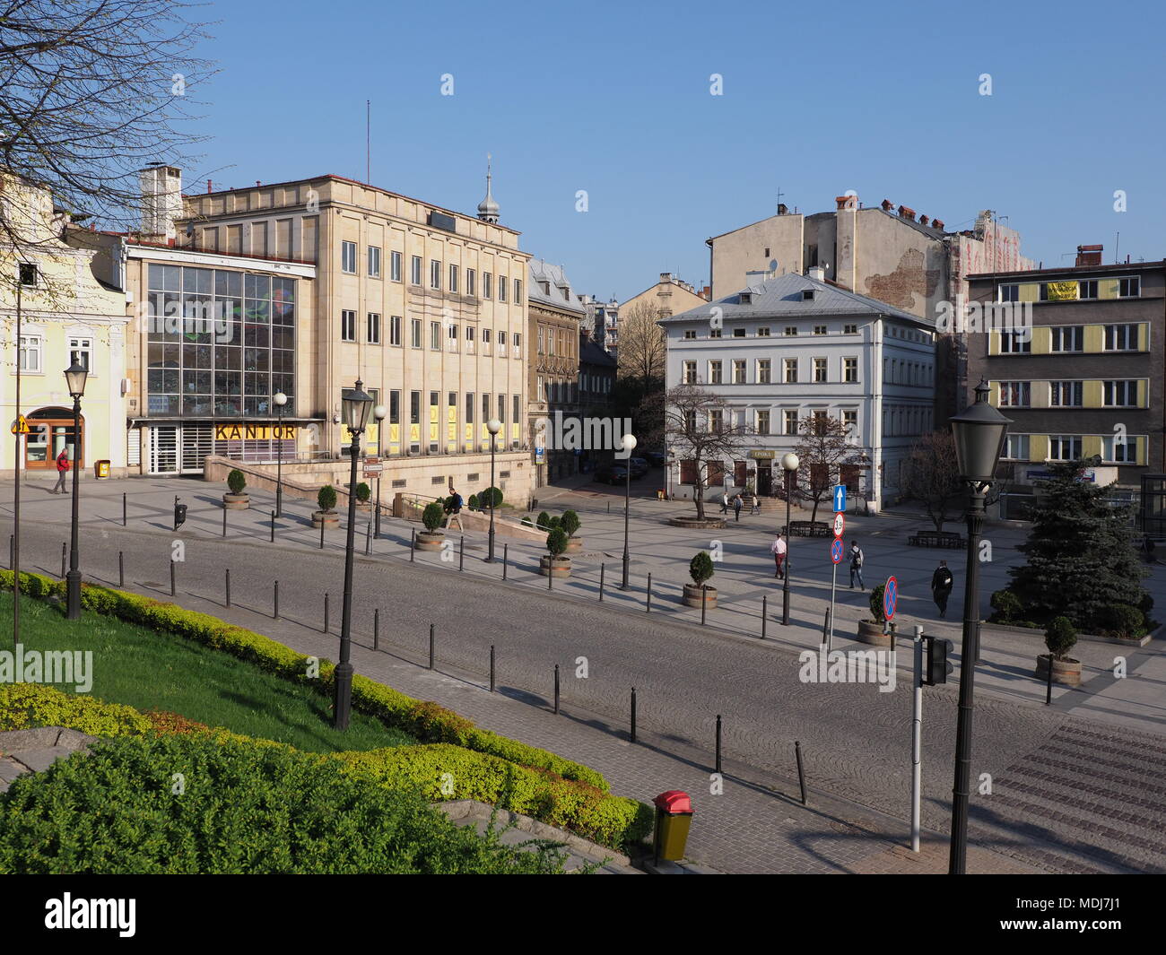 BIELSKO-BIALA, POLAND EUROPE on APRIL 2018: Representative buildings at ...