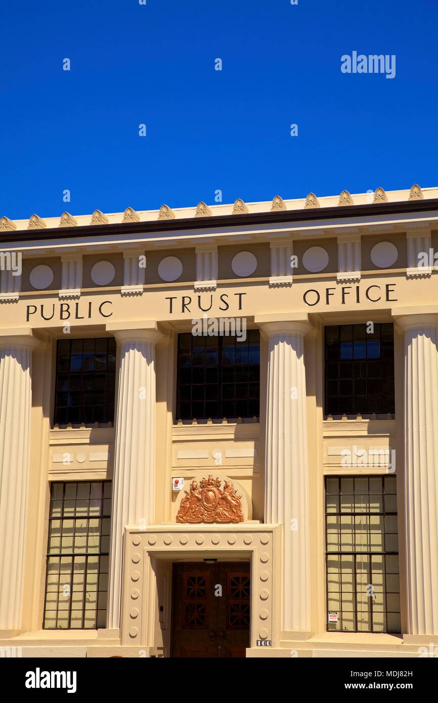 Public Trust Office Art Deco Building, Napier, Hawkes Bay, New Zealand ...