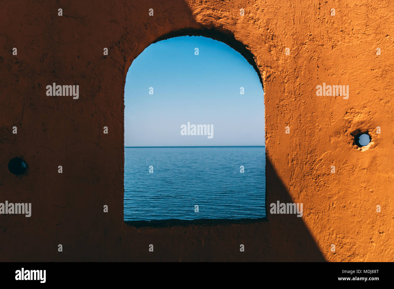 Defense tower along the corniche in Muscat, Oman Stock Photo - Alamy