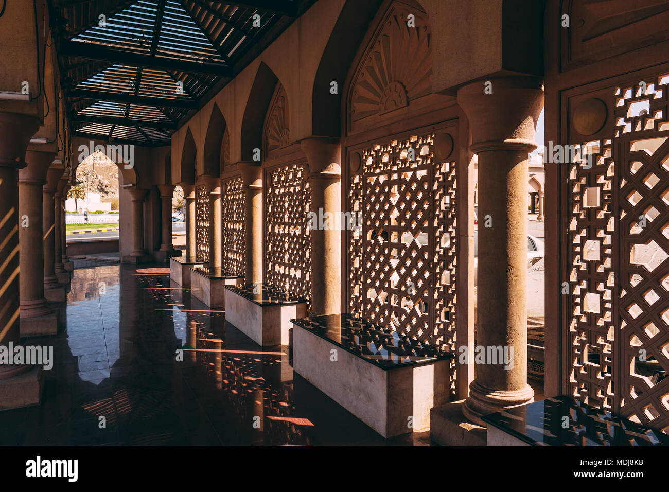 Detail of an arabic architecture in Muscat, Oman Stock Photo - Alamy